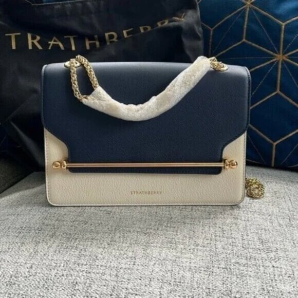 Strathberry | Bags | Strathberry Navy And Cream Womens Bag | Poshmark